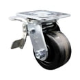 4 Inch Phenolic Swivel Caster with Roller Bearing and Total Lock Brake ...