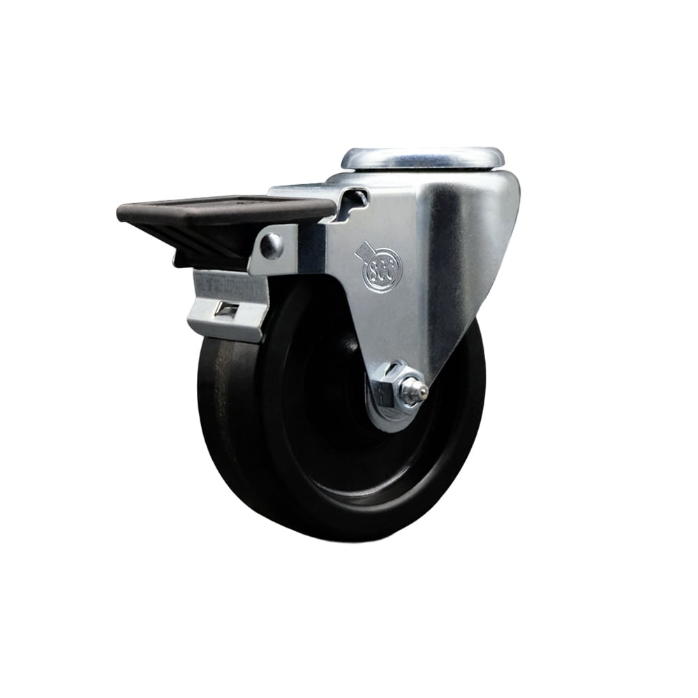 4 Inch Phenolic Wheel Swivel Bolt Hole Caster with Posi Lock Brake SCC ...