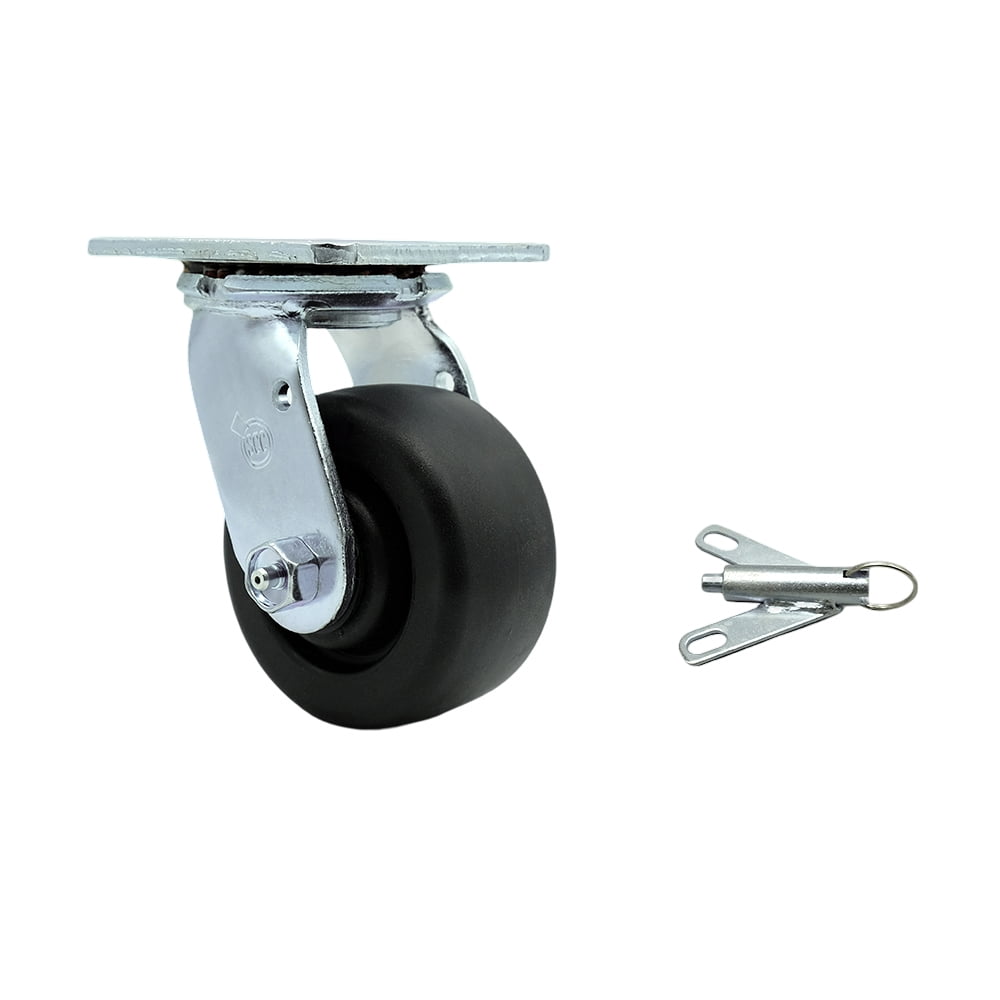 4 Inch Polyolefin Swivel Caster with Ball Bearing and Swivel Lock ...