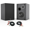 4 Inch Powered Bookshelf Speakers with Deep Bass, Bluetooth 5.0 Studio ...