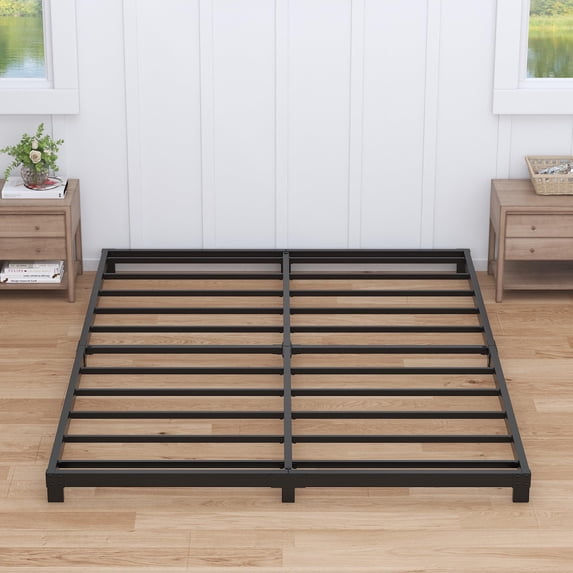 4 Inch Queen Size Bed Frame Low Profile Metal Platform Heavy Duty Easy ...
