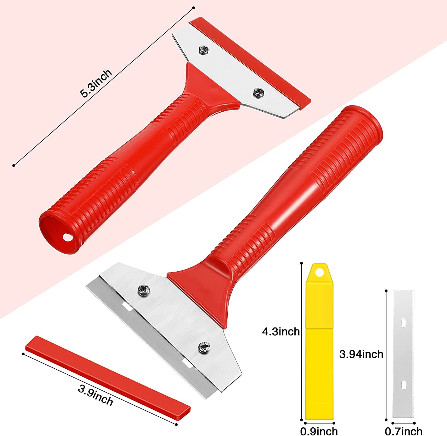 4 Inch Razor Blade Tile Scraper Floor Wall Scraper Razor Blade Scraper ...
