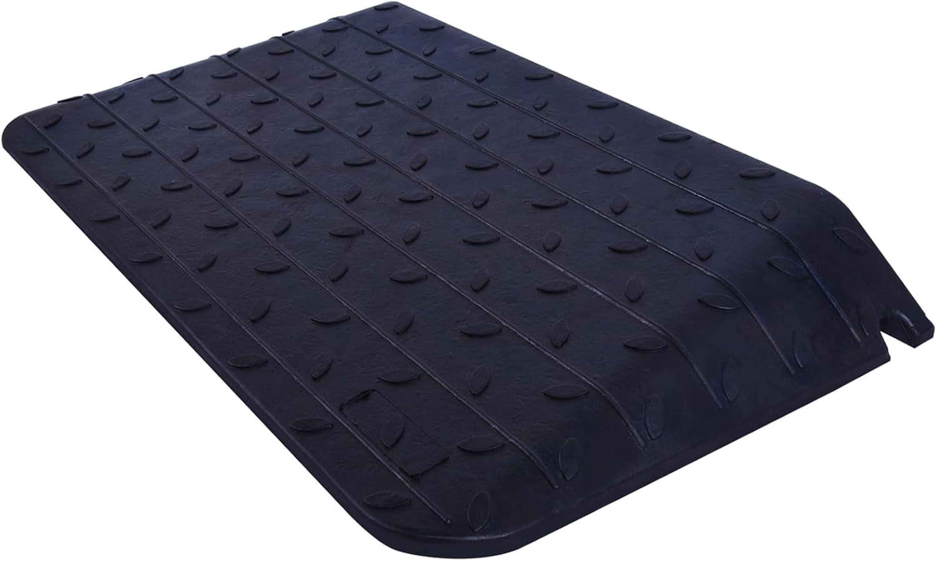 4 Inch Rise Threshold Ramp Anti-Slip Wheelchair Ramp Rubber Curb Ramp ...