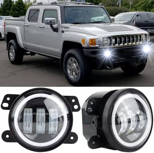 4 Inch Round Fog Light Assembly Compatible with Hummer H3 H3T Fog ...