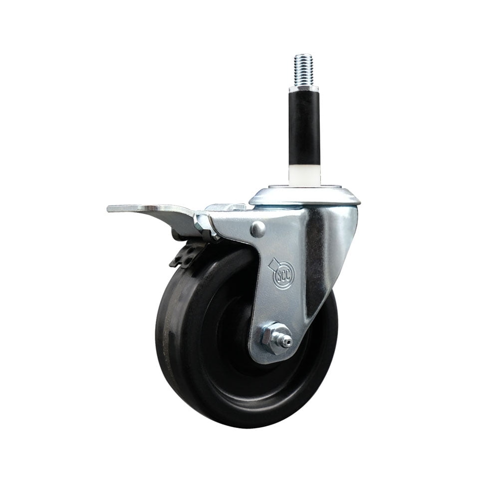 4 Inch SS Phenolic Swivel 7/8 Inch Expanding Stem Caster Total Lock ...