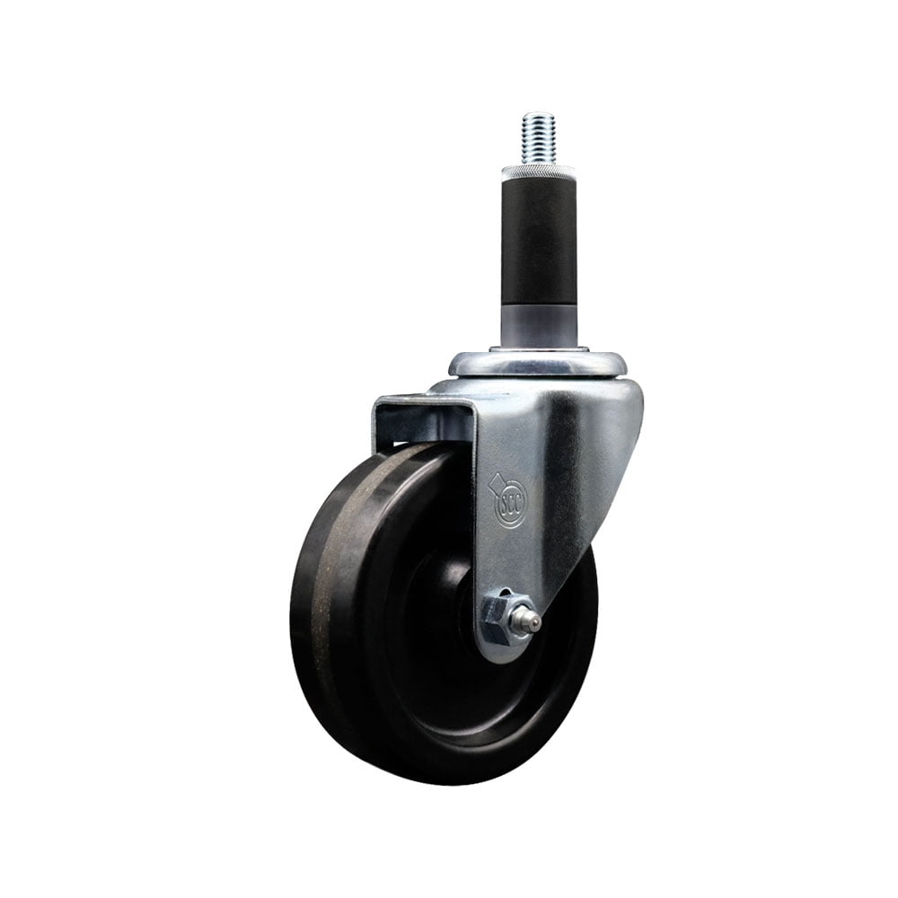 4 Inch Phenolic Wheel Swivel 1-1/8 Inch Expanding Stem Caster SCC ...