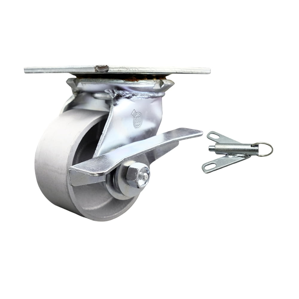 4 Inch Semi Steel Caster with Ball Bearing and Brake/Swivel Lock ...