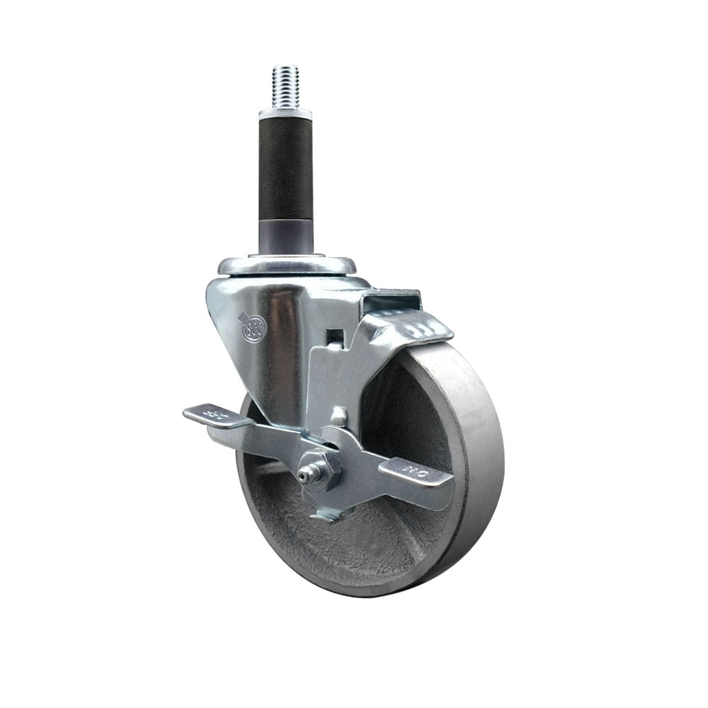 4 Inch Semi Steel Swivel 1 Inch Expanding Stem Caster with Brake SCC ...