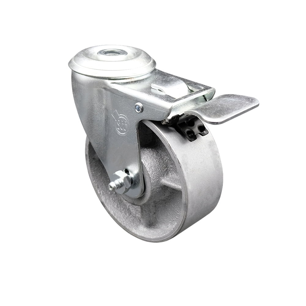 4 Inch Semi Steel Wheel Bolt Hole Caster with Total Lock Brake Service ...