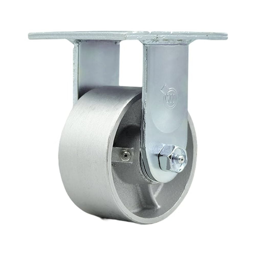 4 Inch Semi Steel Wheel Rigid Caster with Roller Bearing Service Caster ...