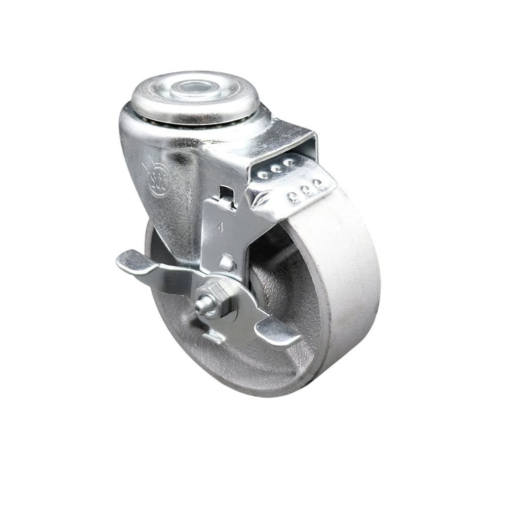 4 Inch Semi Steel Wheel Swivel Bolt Hole Caster with Brake Service ...