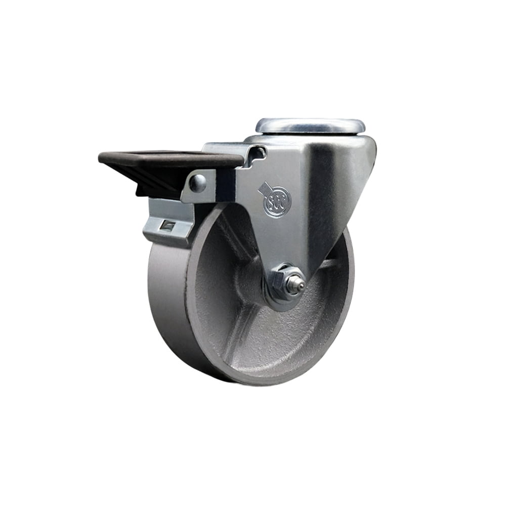 4 Inch Semi Steel Wheel Swivel Bolt Hole Caster with Posi Lock Brake ...
