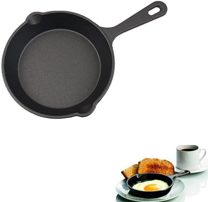 4 Inch Small Cast Iron Skillet, Pre Seasoned Mini Cast Iron Skillet ...