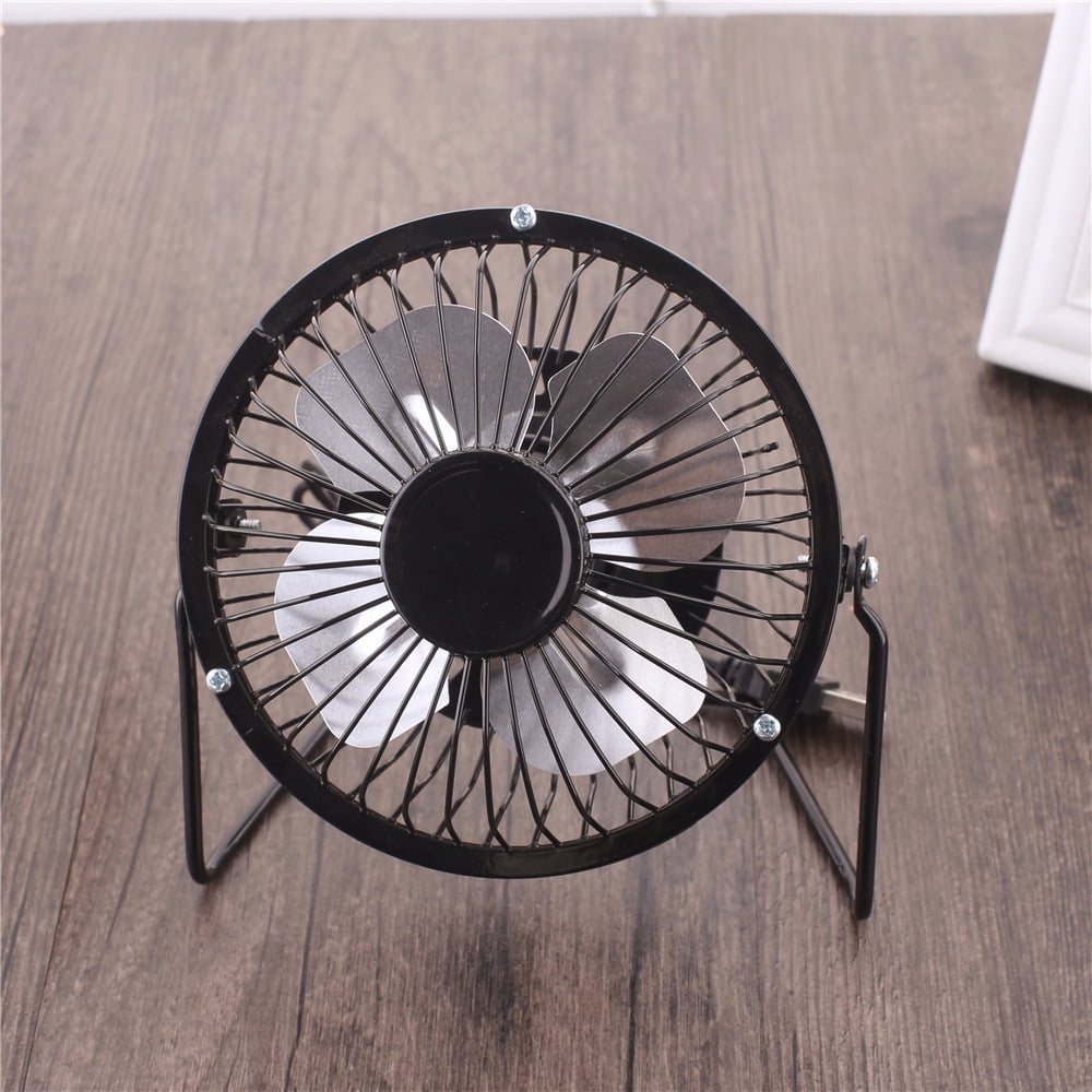 4 Inch Small USB Desk Fan with Metal Construction & Strong Airflow ...