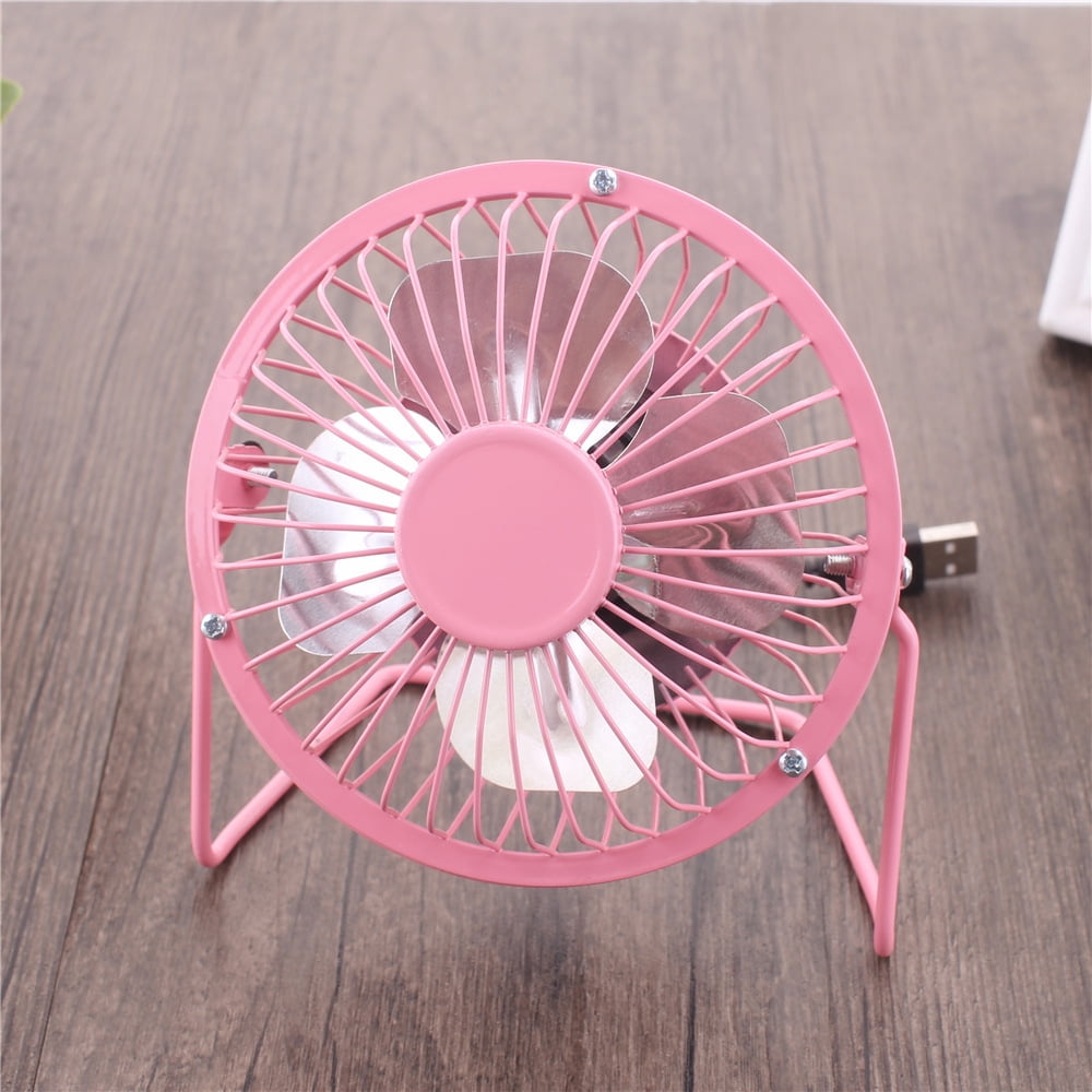 4 Inch Small USB Desk Fan with Metal Construction & Strong Airflow ...