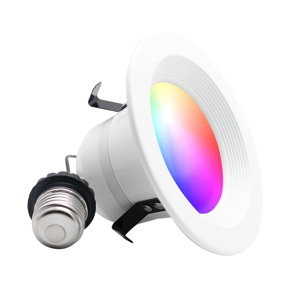 4 Inch Smart Recessed Downlight,Led Smart Retrofit Rgbcw Can Lights ...