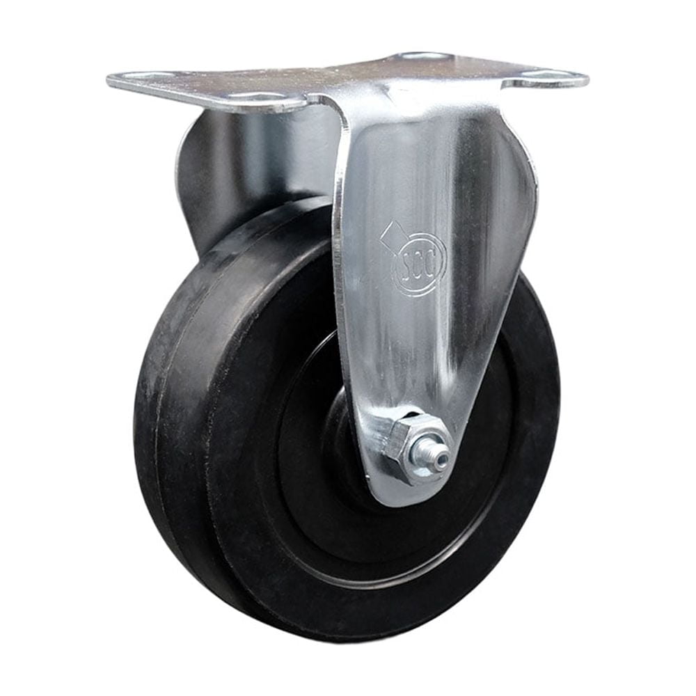 4 Inch Soft Rubber Wheel Rigid Top Plate Caster Service Caster Brand ...