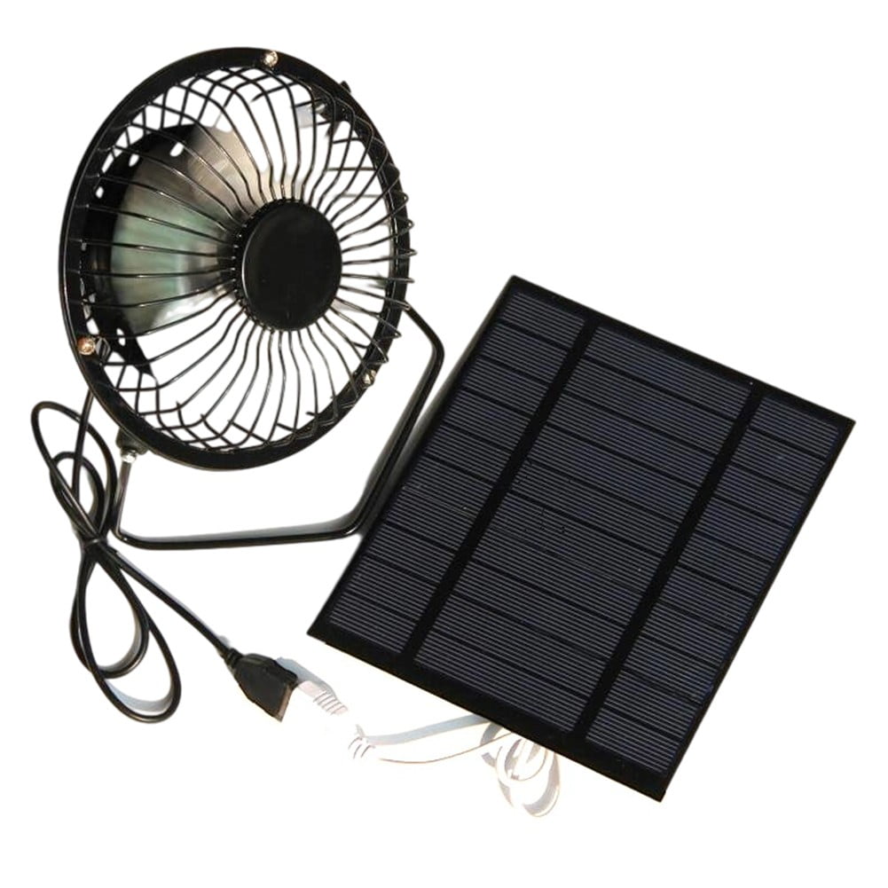 4 Inch Solar Panel Powered Fan Portable 2.5W Solar Panel Powered Fan ...