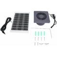 4 Inch Solar Powered Exhaust Fan, Round Solar Vent Fan with 6W ...