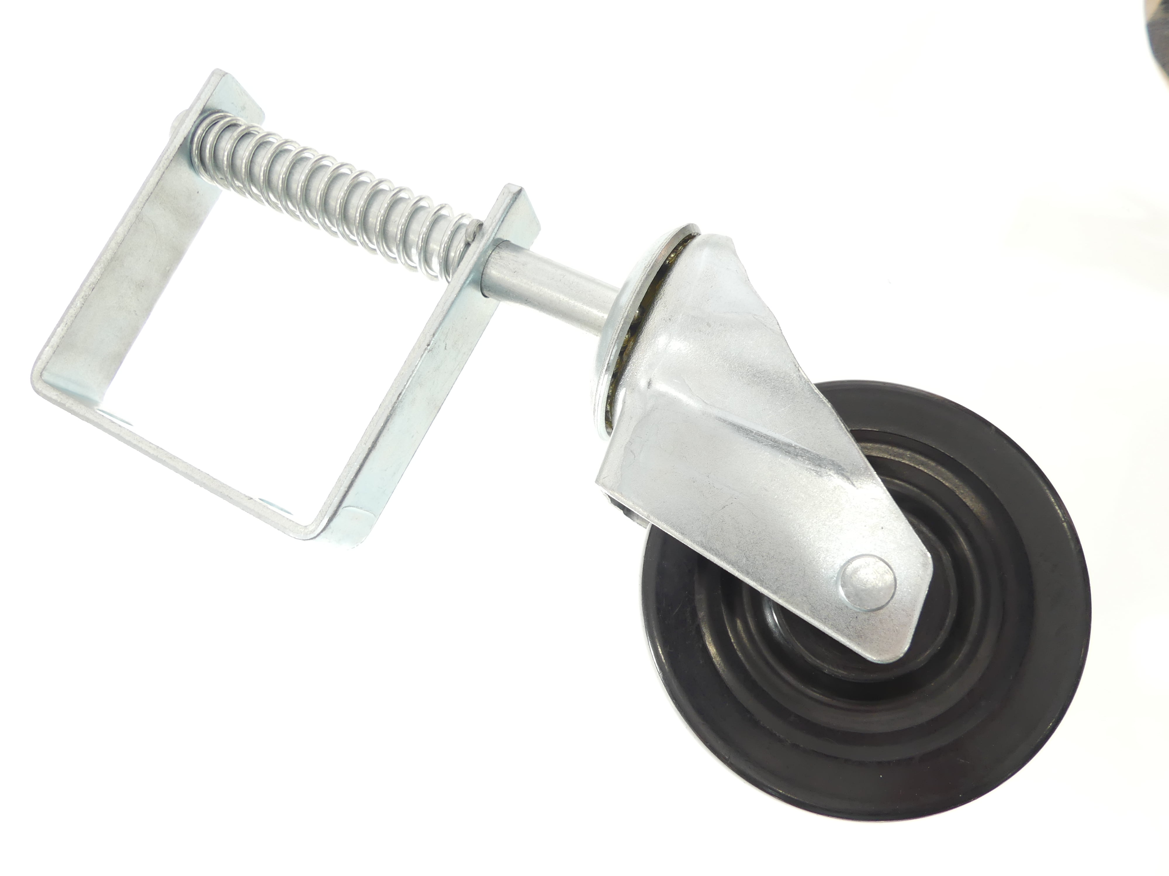 4-Inch Spring Loaded Gate Caster, 125 Pound Capacity, Fence Hardware ...