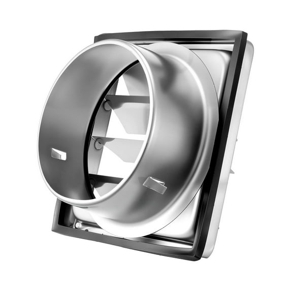 4 Inch Square Wall Vent Cover, Stainless Steel AC Vent - Louvered Dryer ...