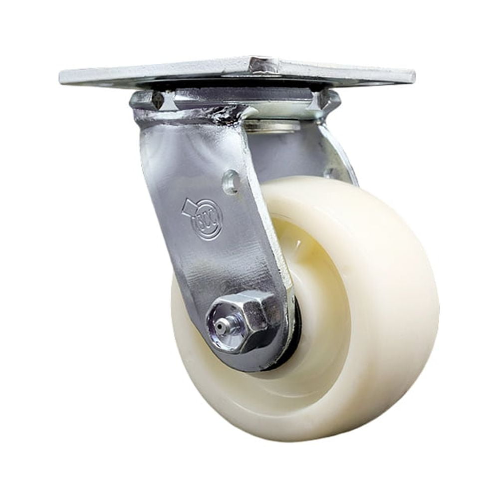 4 Inch Stainless Steel Nylon Wheel Swivel Caster with Roller Bearing SCC - Walmart.com