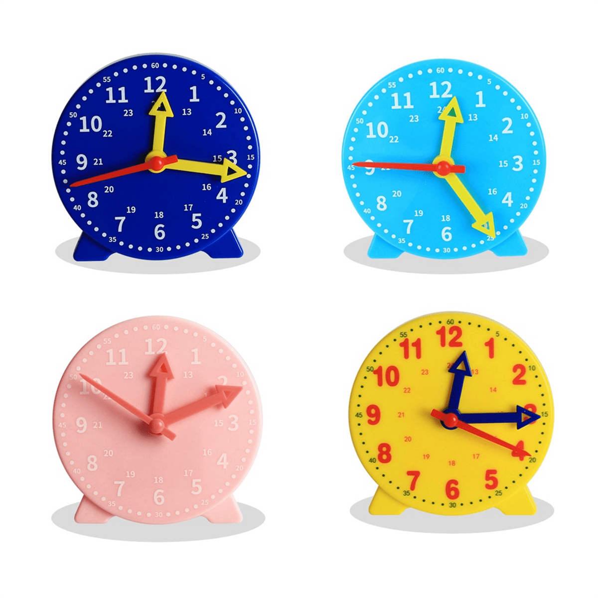 4 Inch Student Learning Clock Time Model, Teacher Gear 24 Hour School ...