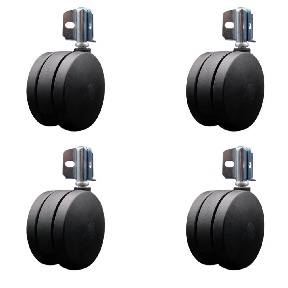 4 Inch Extra Large Heavy Duty Twin Wheel Caster Corner Mounting Bracket ...