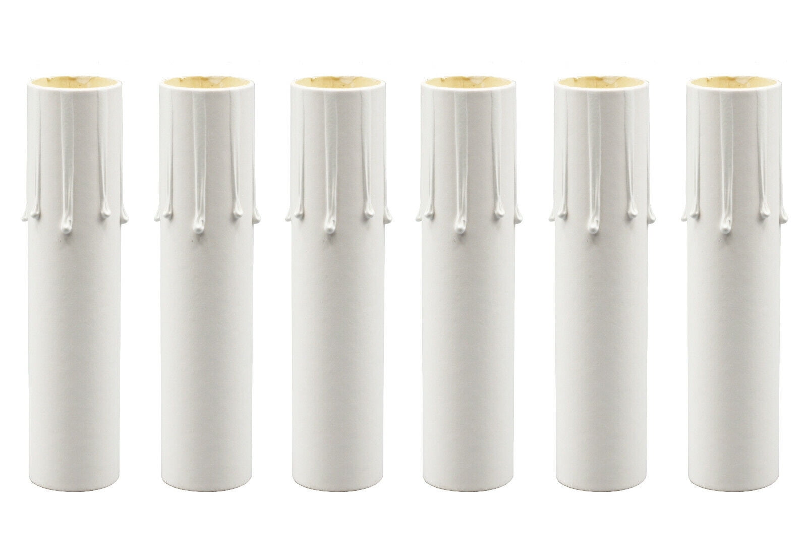 4 Inch Tall White Drip Candle Socket Covers ~ Candelabra Base, 25 Pcs ...