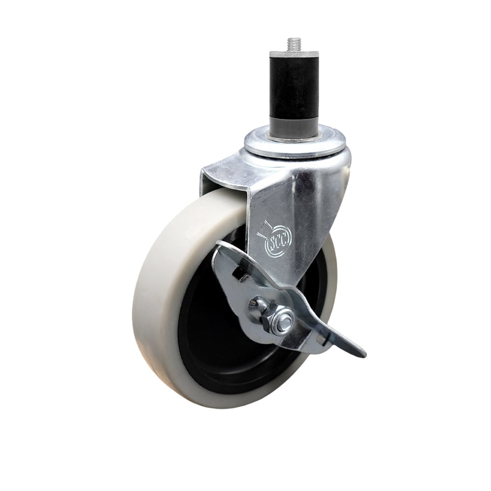 4 Inch Thermoplastic Rubber Wheel 1-3/4 Inch Expanding Stem Caster with ...