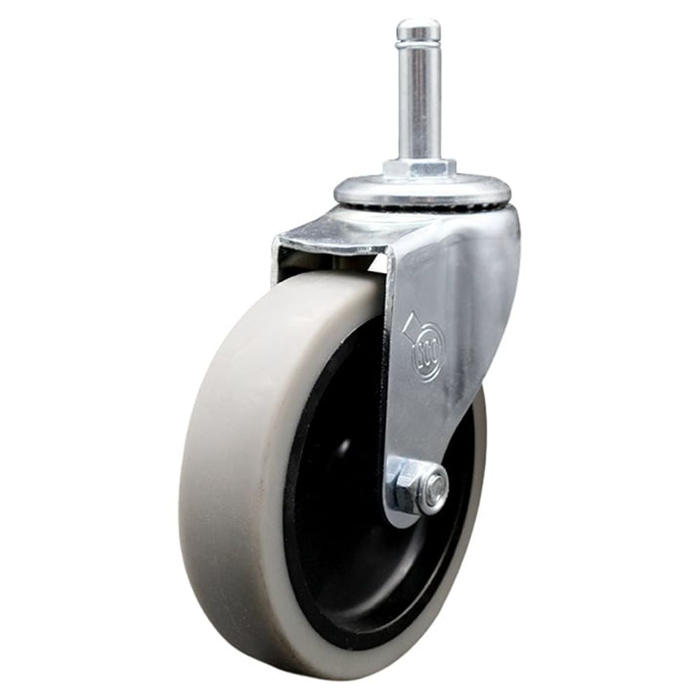 4 Inch Thermoplastic Rubber Wheel 1-3/8 Grip Ring Stem Caster Service ...