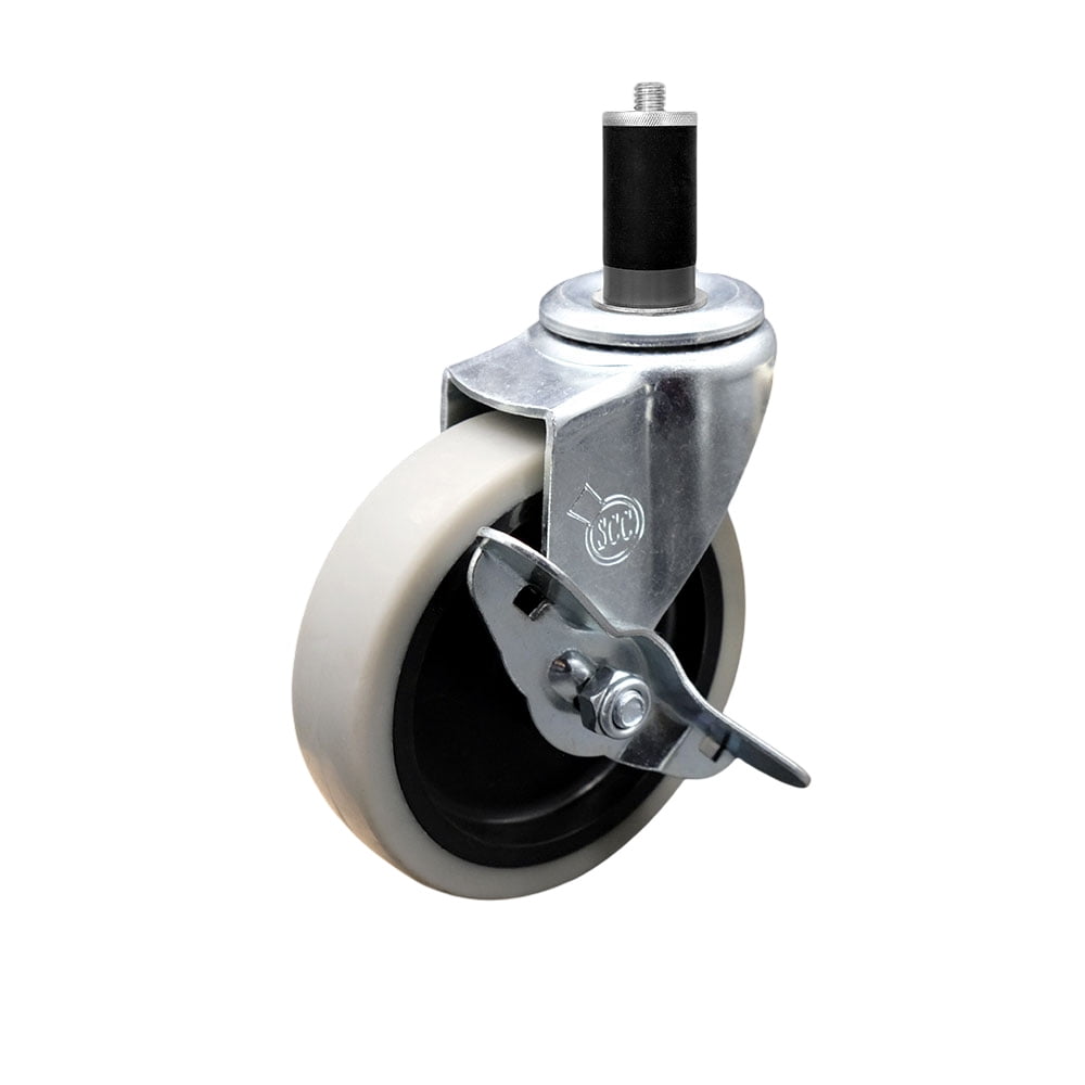 4 Inch Thermoplastic Rubber Wheel 1-3/8 Inch Expanding Stem Caster with ...