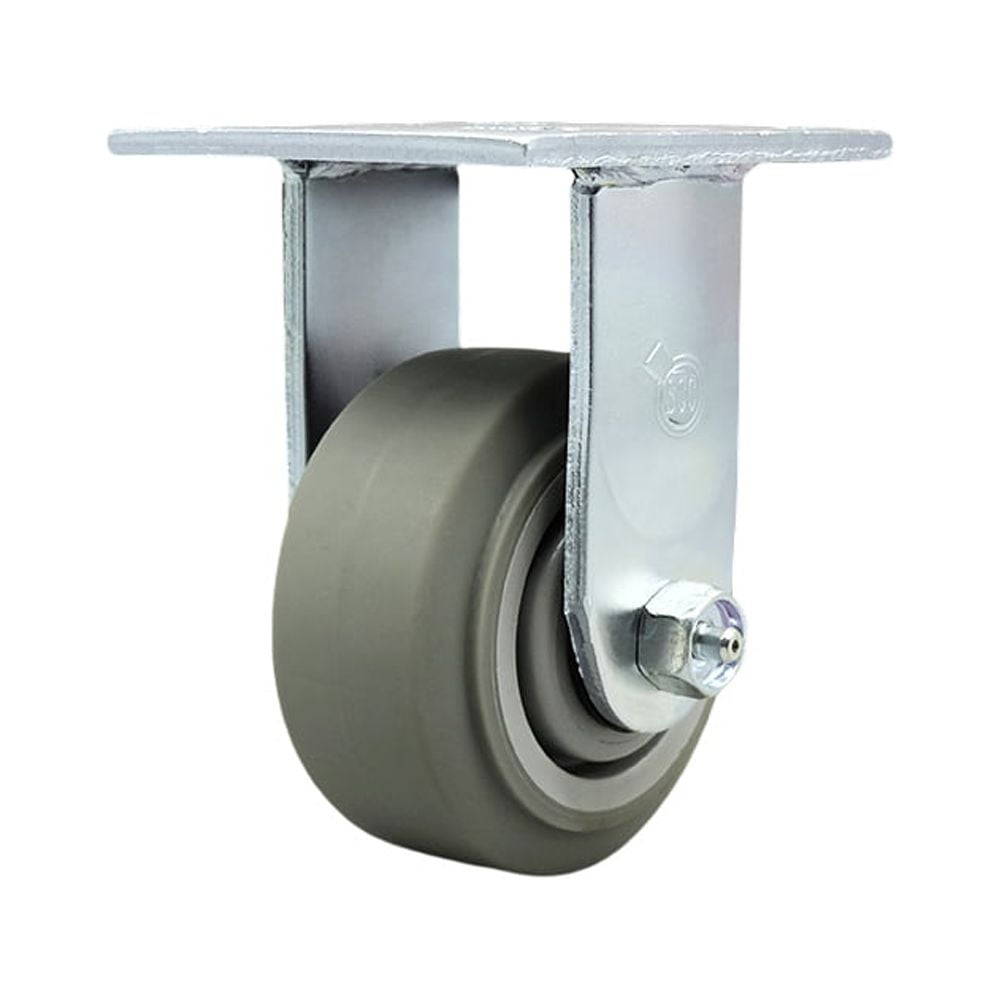 4 Inch Thermoplastic Rubber Wheel Rigid Caster with Ball Bearing ...