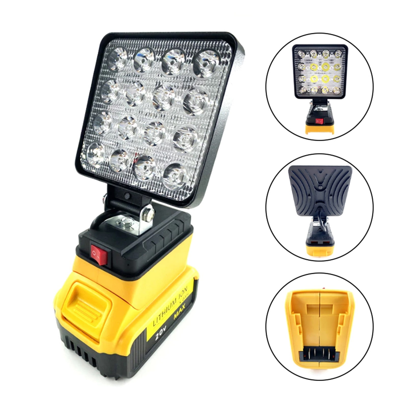 4 Inch Tool Lamp LED Work Light For 14.4V-20V Lithium Battery Outdoor ...