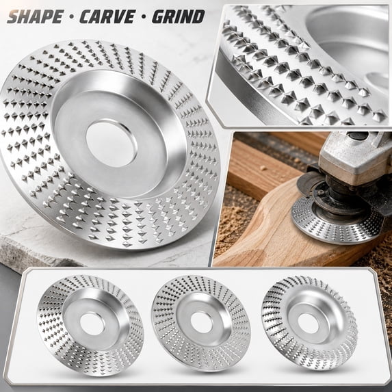 4 Inch Tungsten Carbide Angle Grinder Disc Set, Wood Carving Disc Set ...