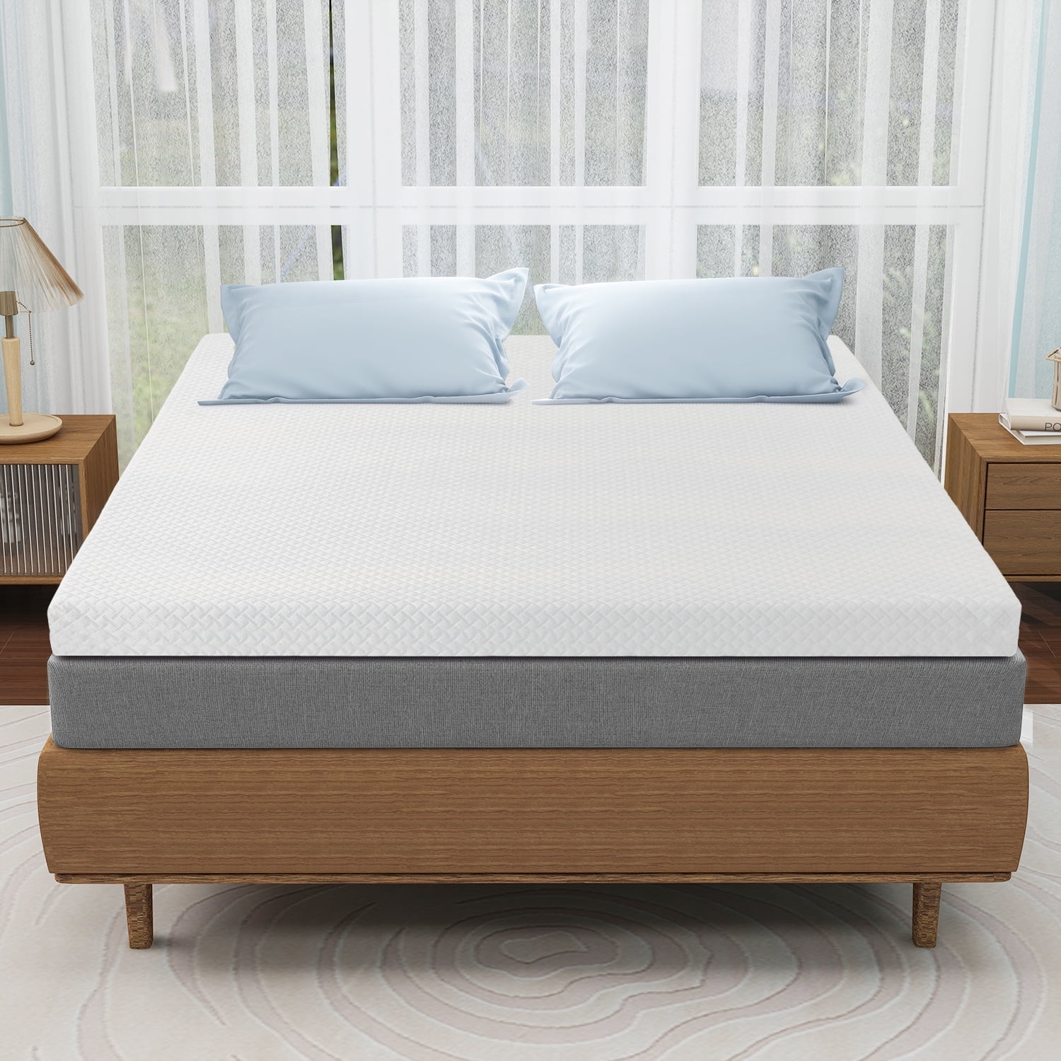 4 Inch TwinXL Mattress Topper With Cover, Foam Mattress Topper for Back ...