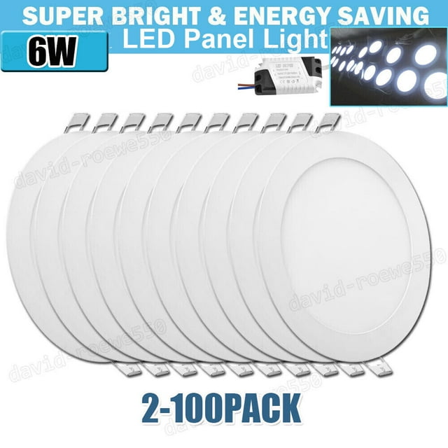 4-Inch Ultra-Thin LED Ceiling Lights, 6000K Daylight, 6W Recessed ...