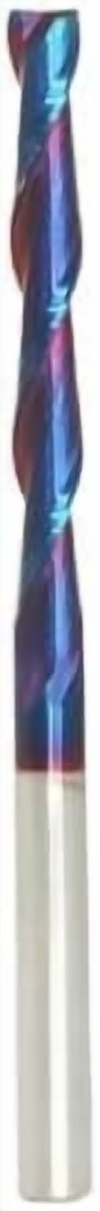 4-Inch Upcut Spiral Router Bit, 1/4 Inch Shank End Mill with Nano Blue ...