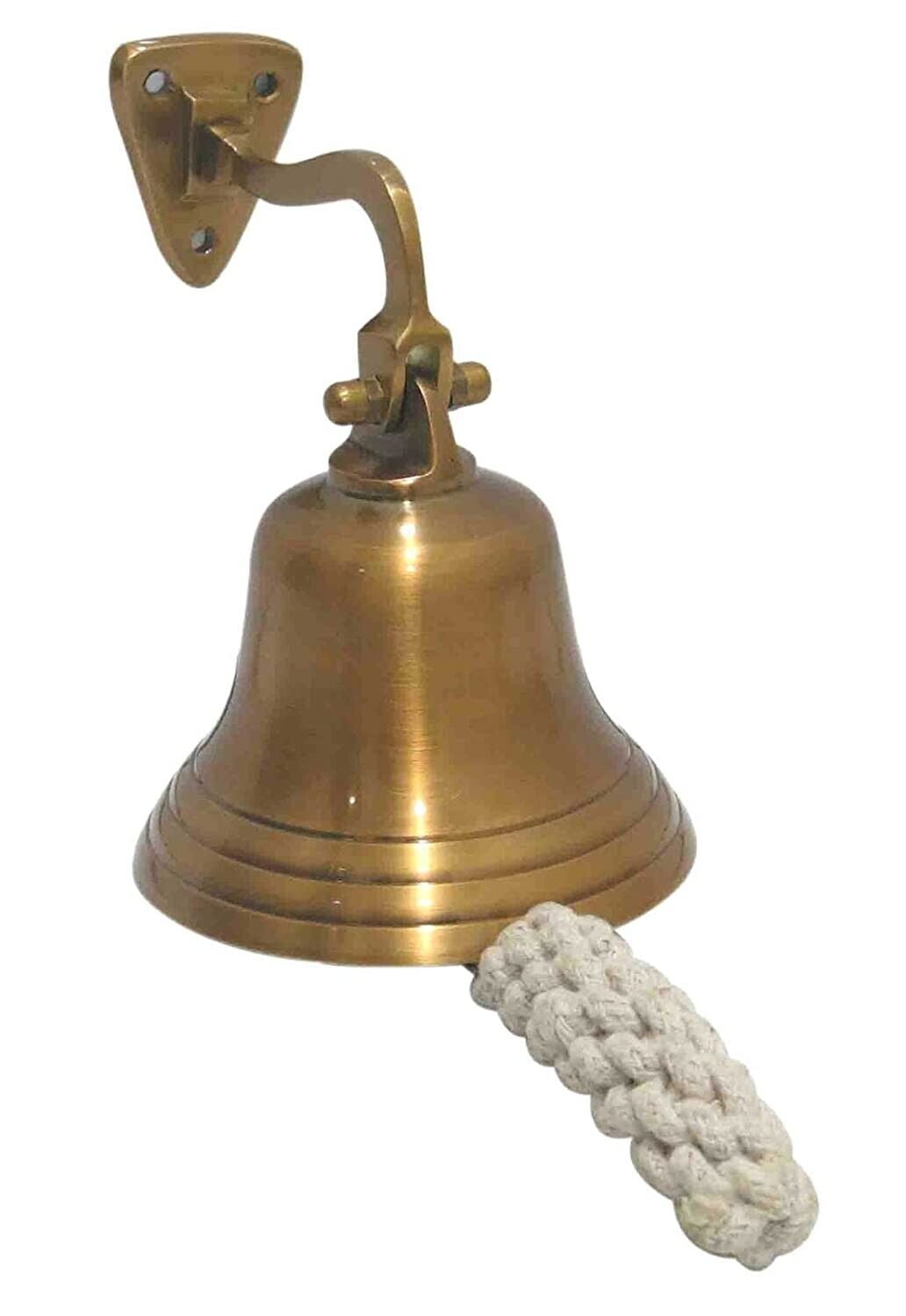 4 Inch Wall Hanging Bell Brass Nautical Ship Bell Wall Mount Maritime ...