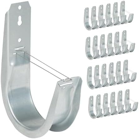 4-Inch Wall Mount J-Hook – 25-Pack, Cable Support Hooks with Retainer ...