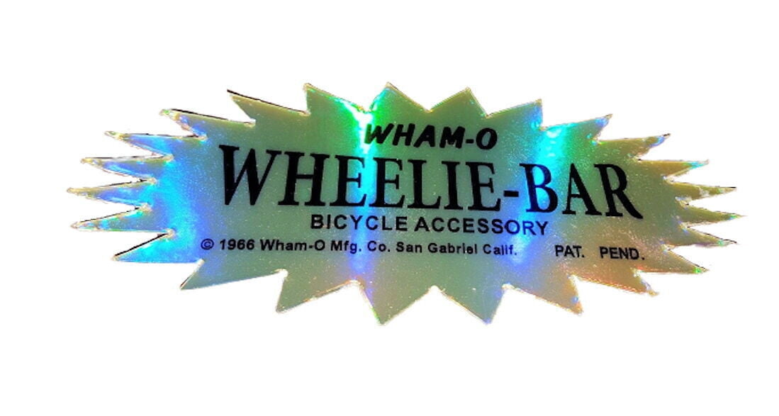 4 Inch Wham-O Wheelie Bar Bicycle Part Sticker PRISM HOLOGRAM Edition ...
