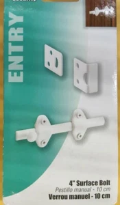4 Inch White Entry Security Surface Bolt - Mfg 5107214 Manufactured By ...