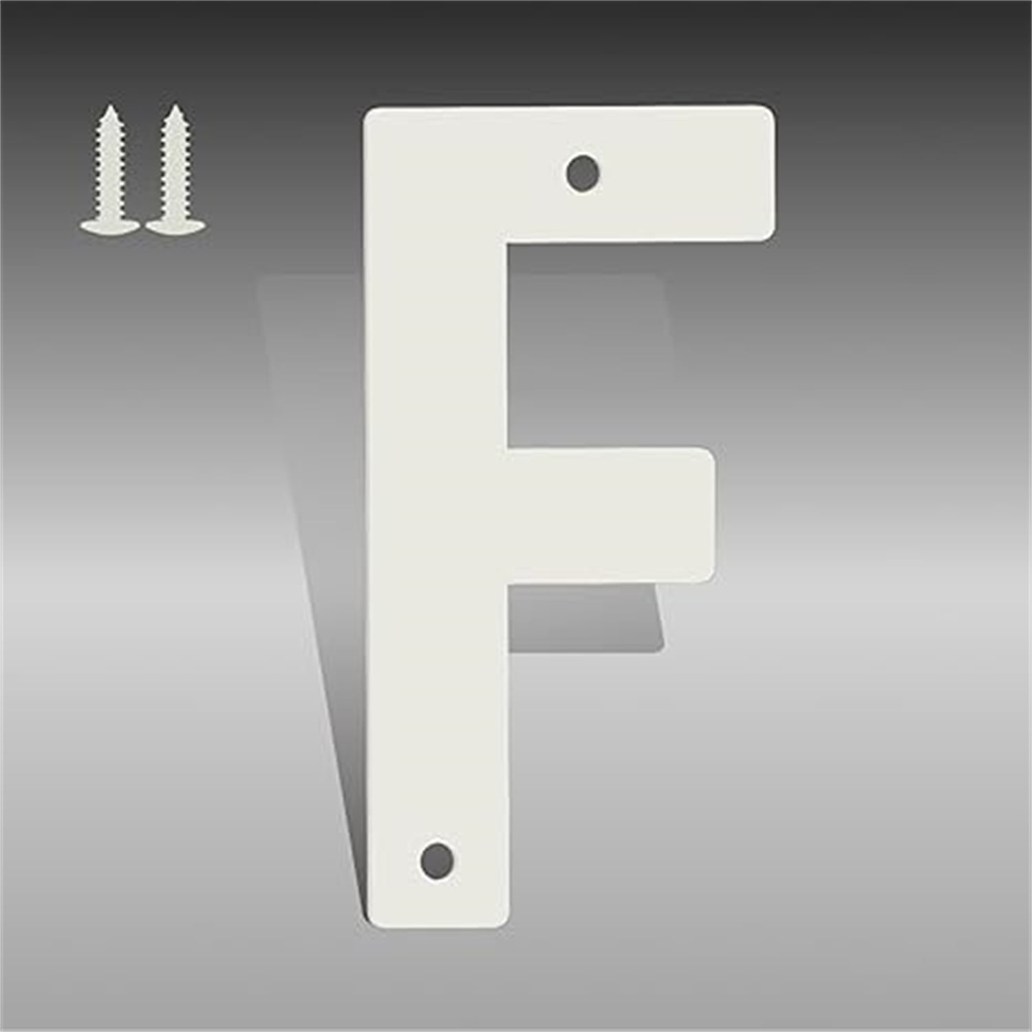 4 Inch White Metal Letters, Modern House Numbers for Outside, White ...