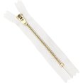 4 Inch White Metal Zipper – Heavy-Duty Antique Brass Non-Separating ...