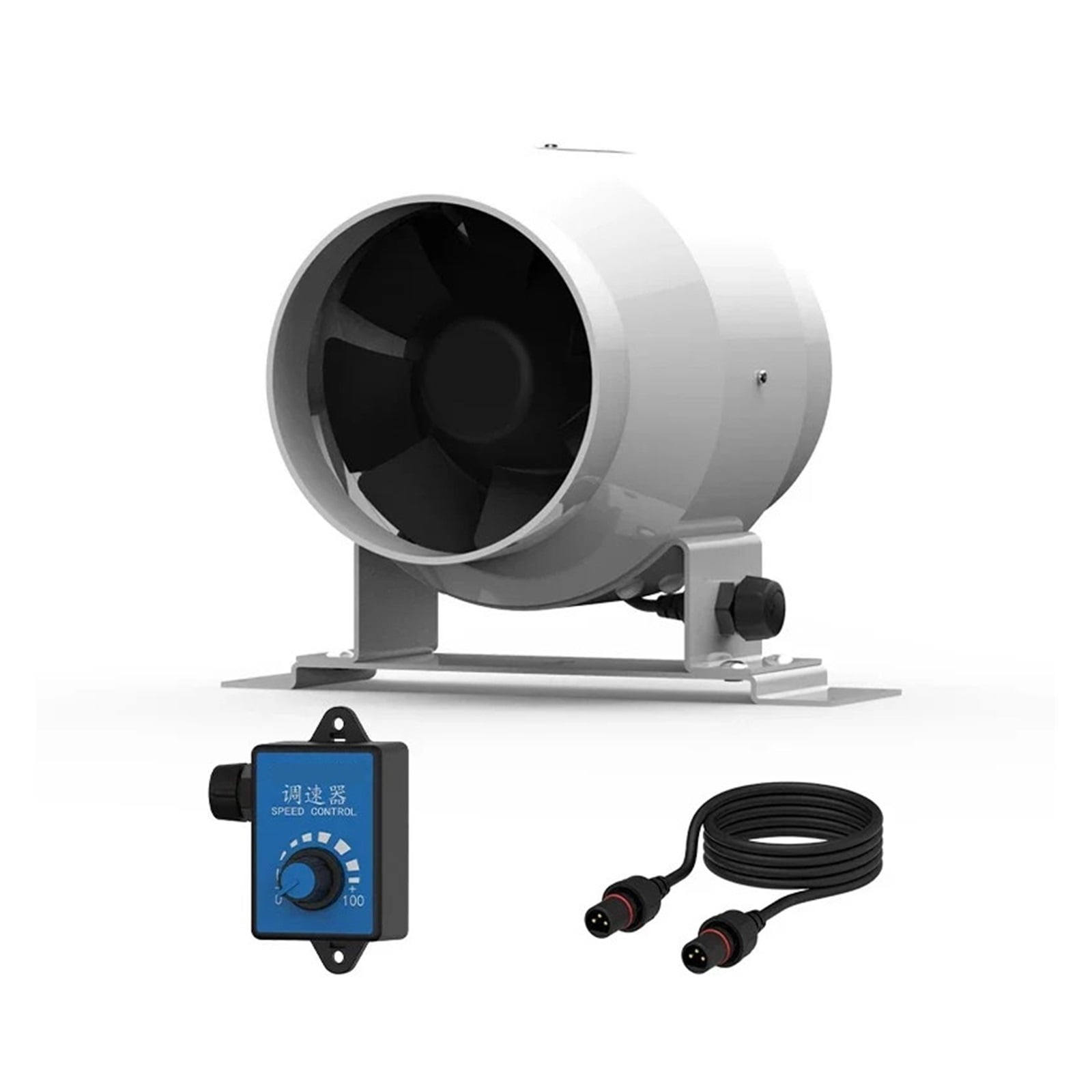 4 Inch White Ventilation Fan Blower Fan Exhaust Duct Fan Air Ventilator ...