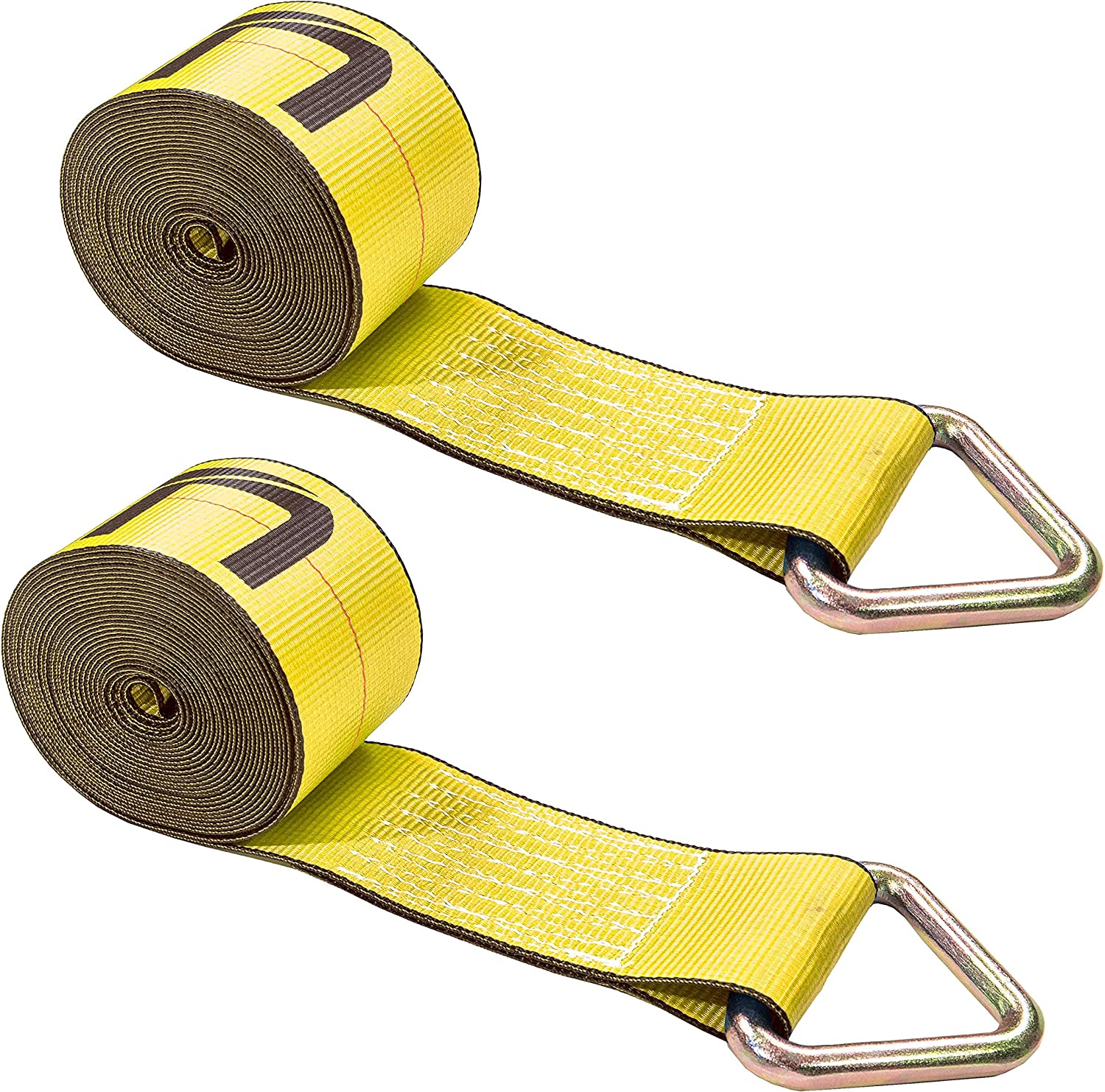 4 Inch Winch Strap with D-Ring Fitting, 27 Feet Long, Heavy Duty ...