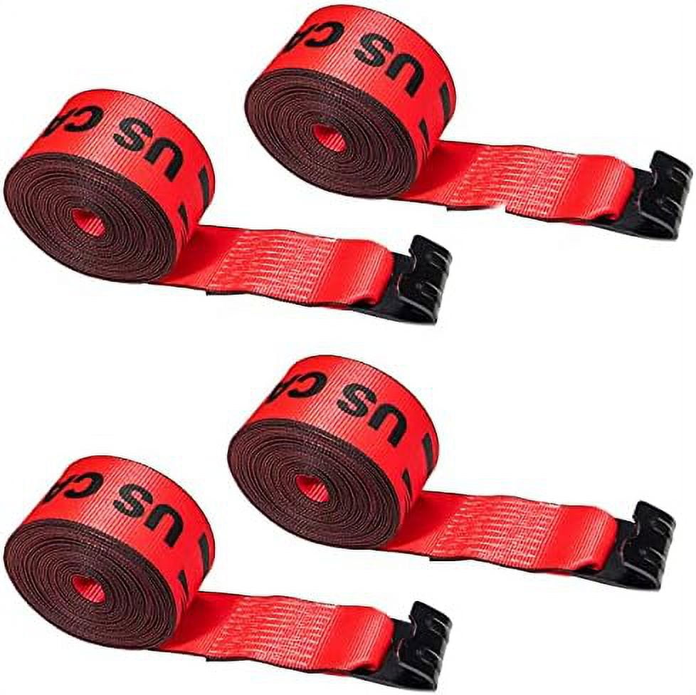 4 Inch Winch Strap with Large Flat Hook, 27 Feet Long, Heavy Duty ...