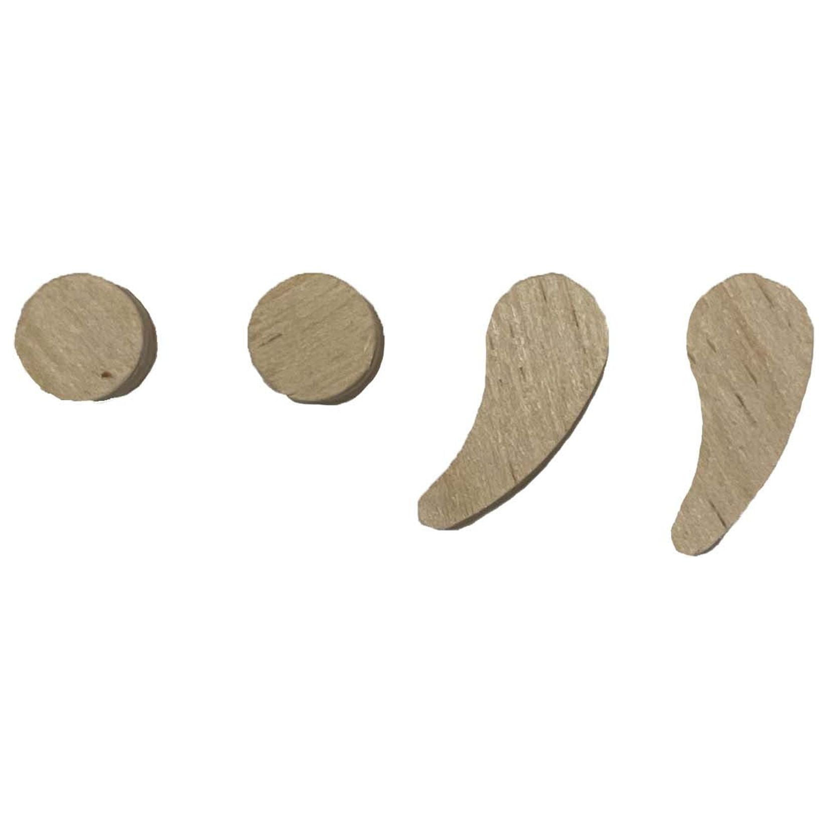 4 Inch Wooden Letter Period-Comma - Proportionately sized to fit the 4 ...