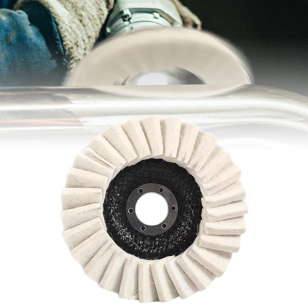 4 Inch Wool Felt Polishing Wheel Disc for 125 Angle Grinder, 4-1/2'' x ...