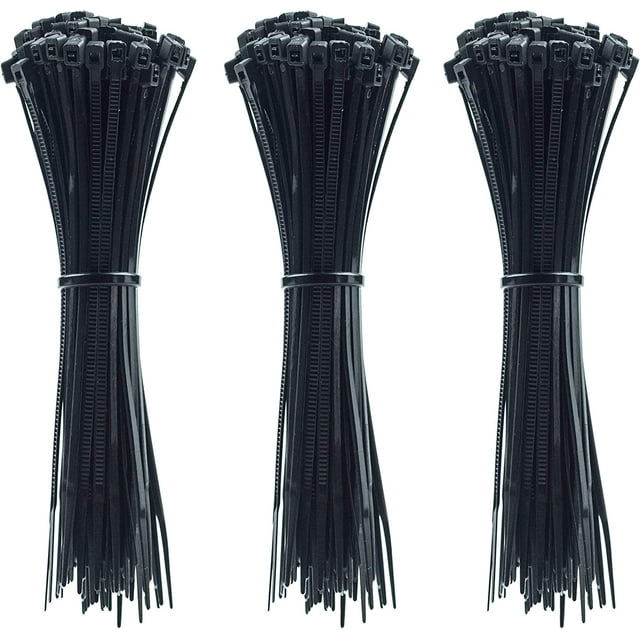 4 Inch Zip Ties, 300pcs Nylon Cable Ties BLACK - Walmart.com
